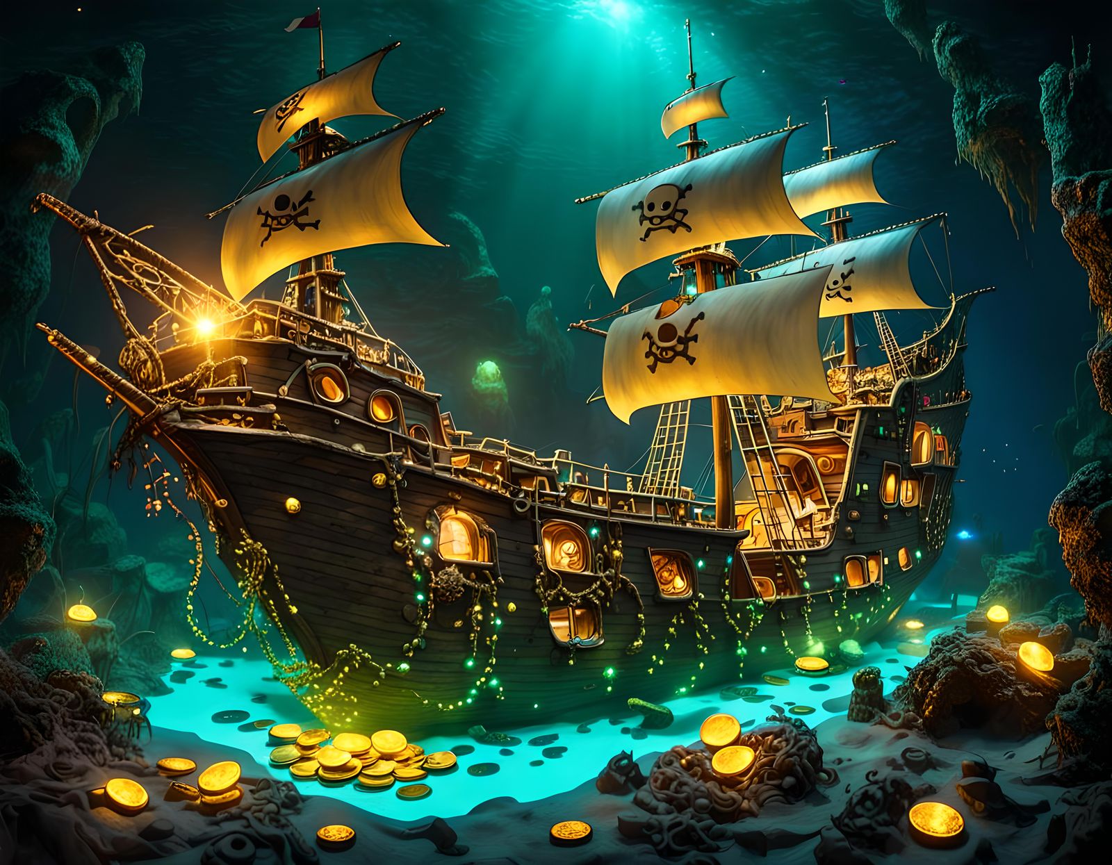 Forever Lost At Sea - AI Generated Artwork - NightCafe Creator