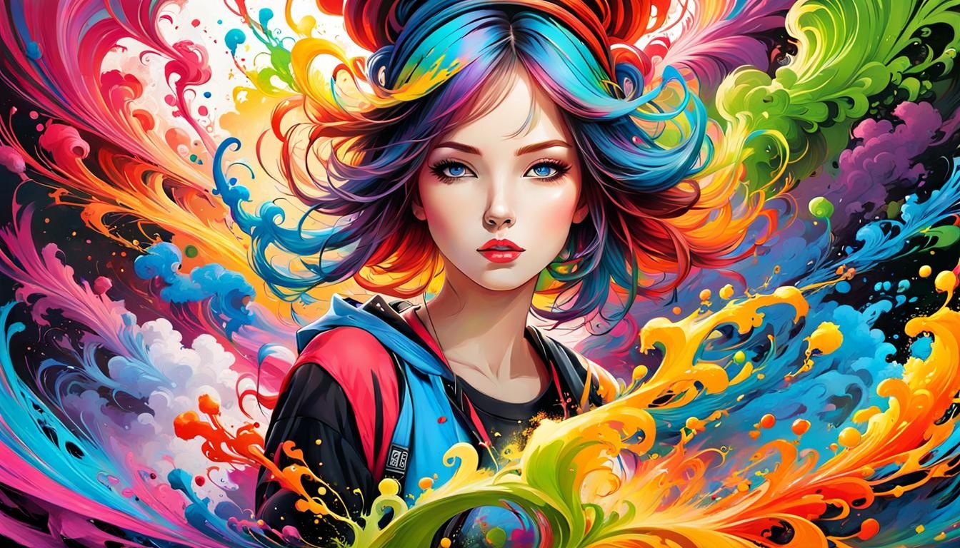 Colour Girl - AI Generated Artwork - NightCafe Creator