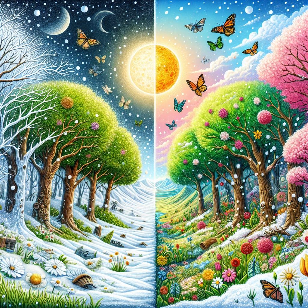 Spring equinox - AI Generated Artwork - NightCafe Creator