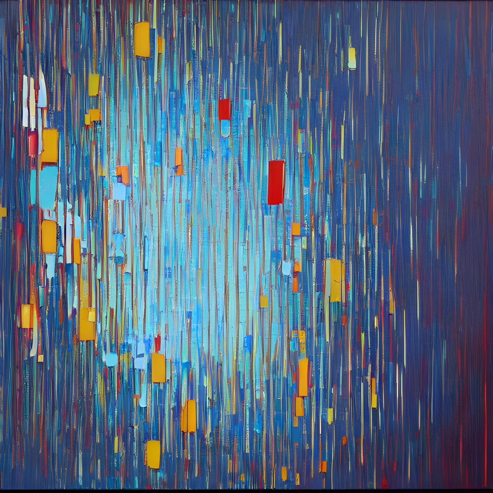 minimalist abstract oil painting single glitched almost unrecognizable ...