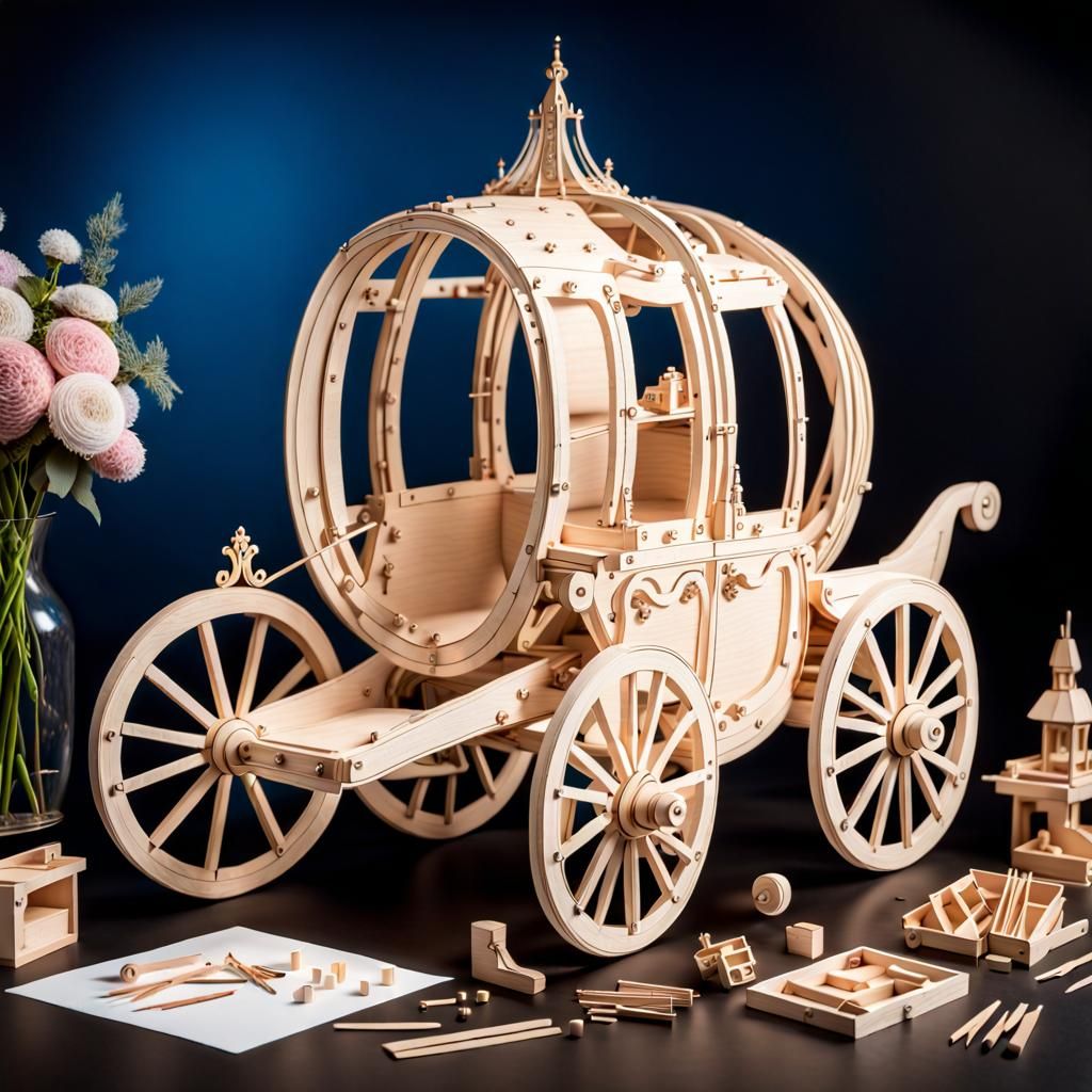 DIY construction kit of Cinderella's Carriage - AI Generated Artwork ...