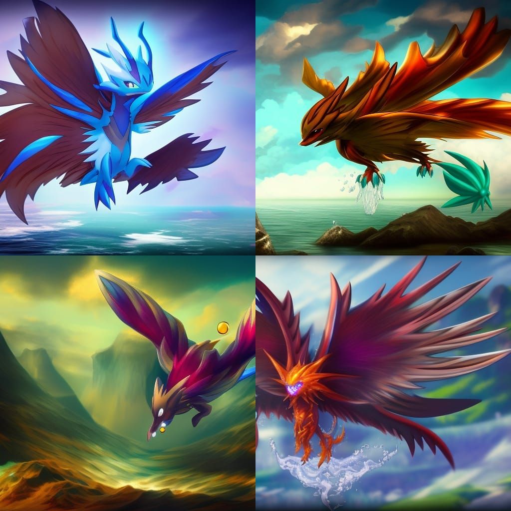flying water type fakemon - AI Generated Artwork - NightCafe Creator
