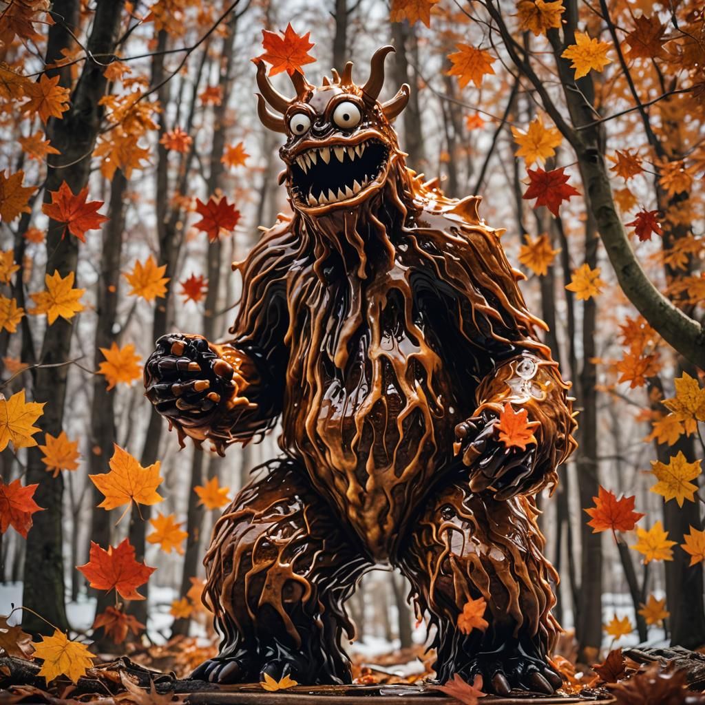 Maple syrup monster - AI Generated Artwork - NightCafe Creator