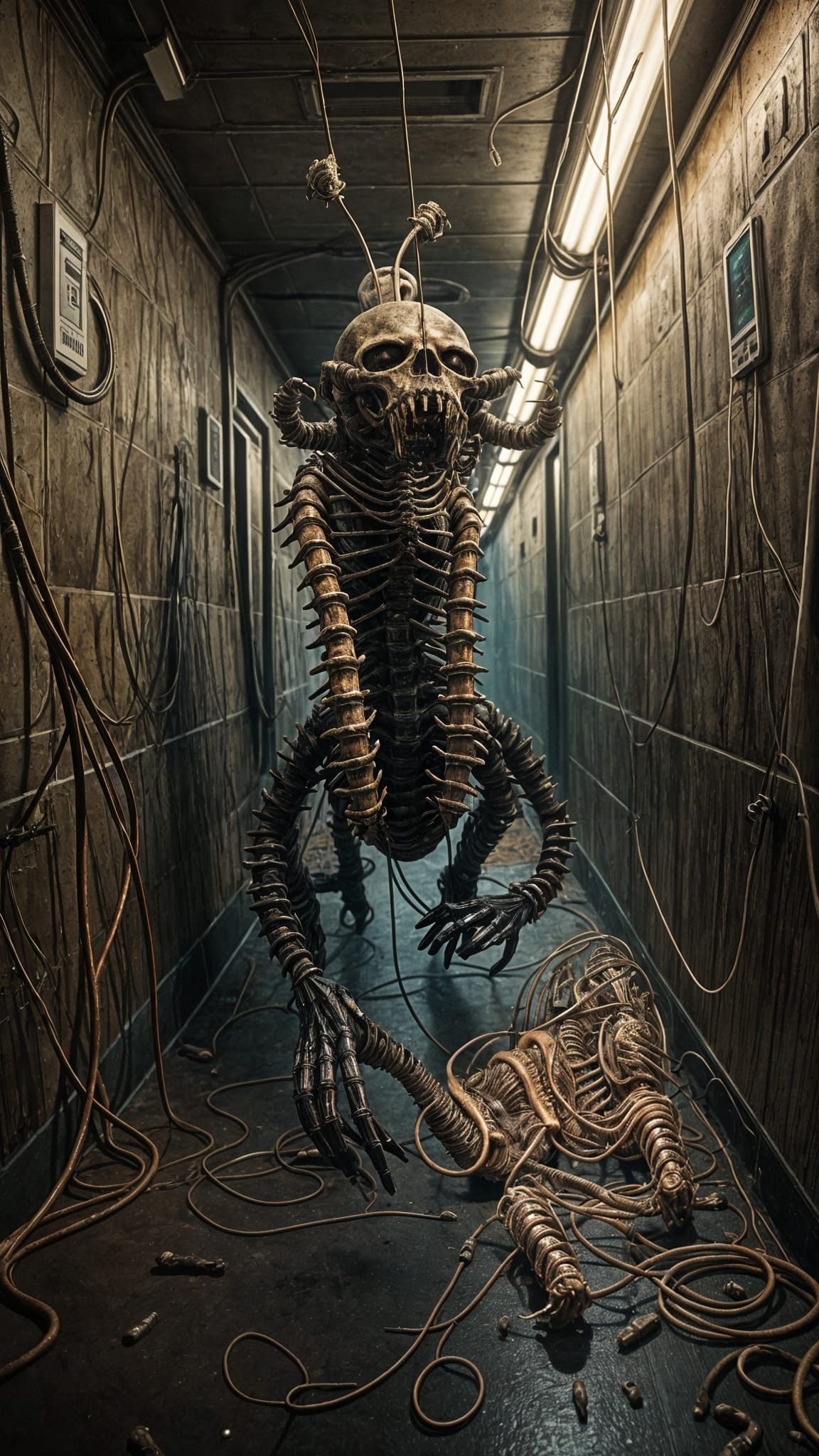 The Spinal Hatchling - Biomechanical Horror in VHS Static Ae...