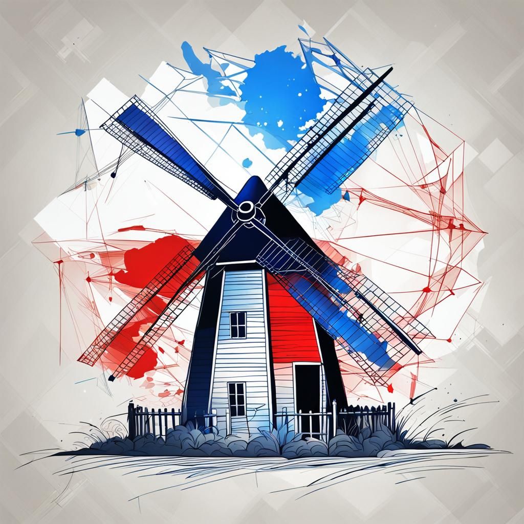Modern Windmill - AI Generated Artwork - NightCafe Creator