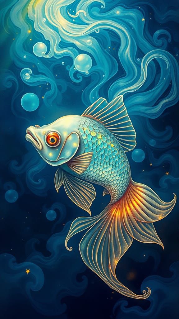 Pearl Fish Tranquility Rafael Santi complementary colors deep color ...