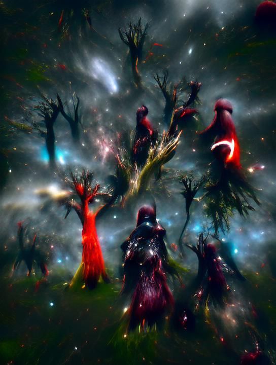 Galactic Tree of Shadows - AI Generated Artwork - NightCafe Creator