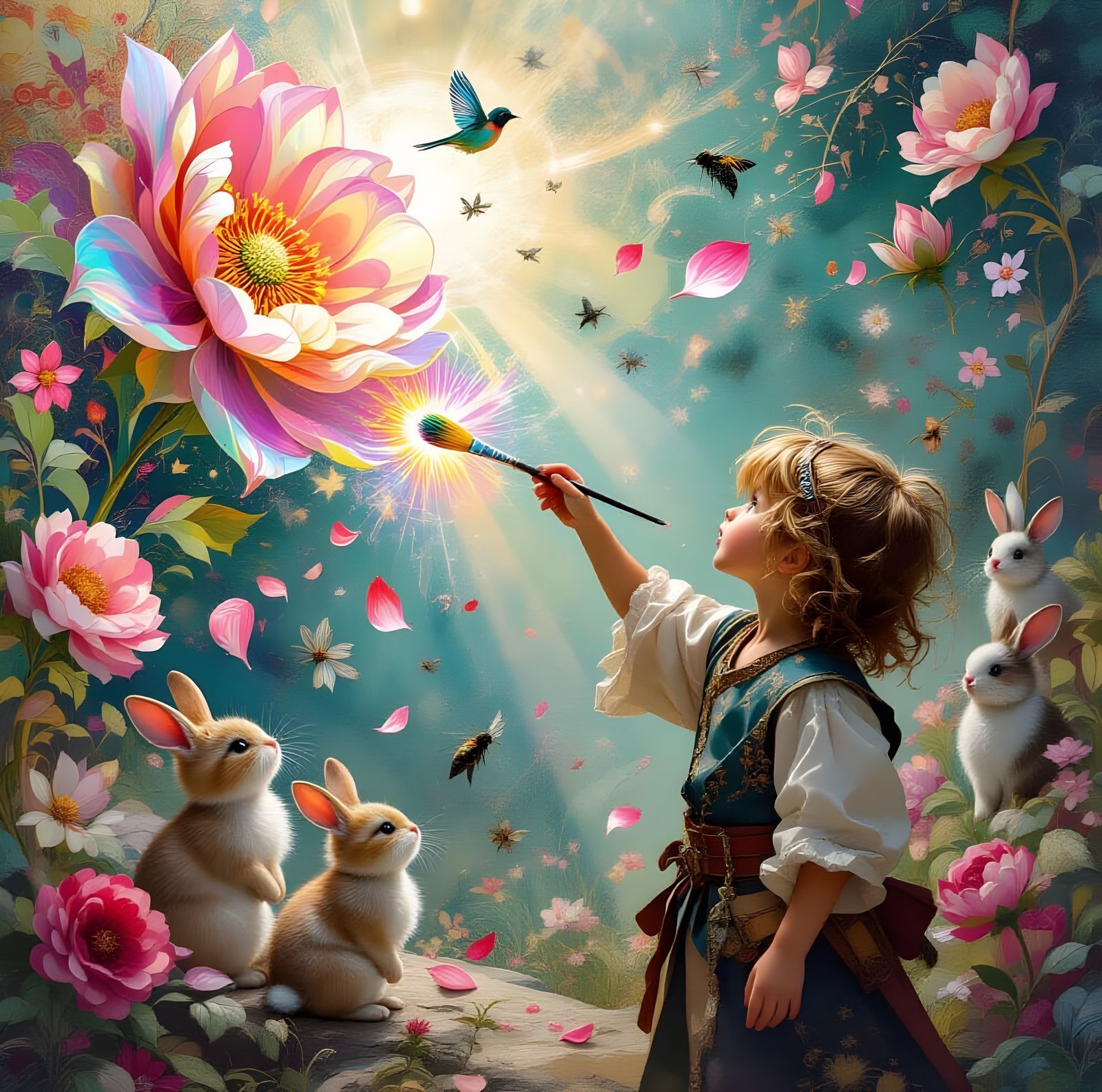 Painting Grin: Petals Spin, Magic Begin