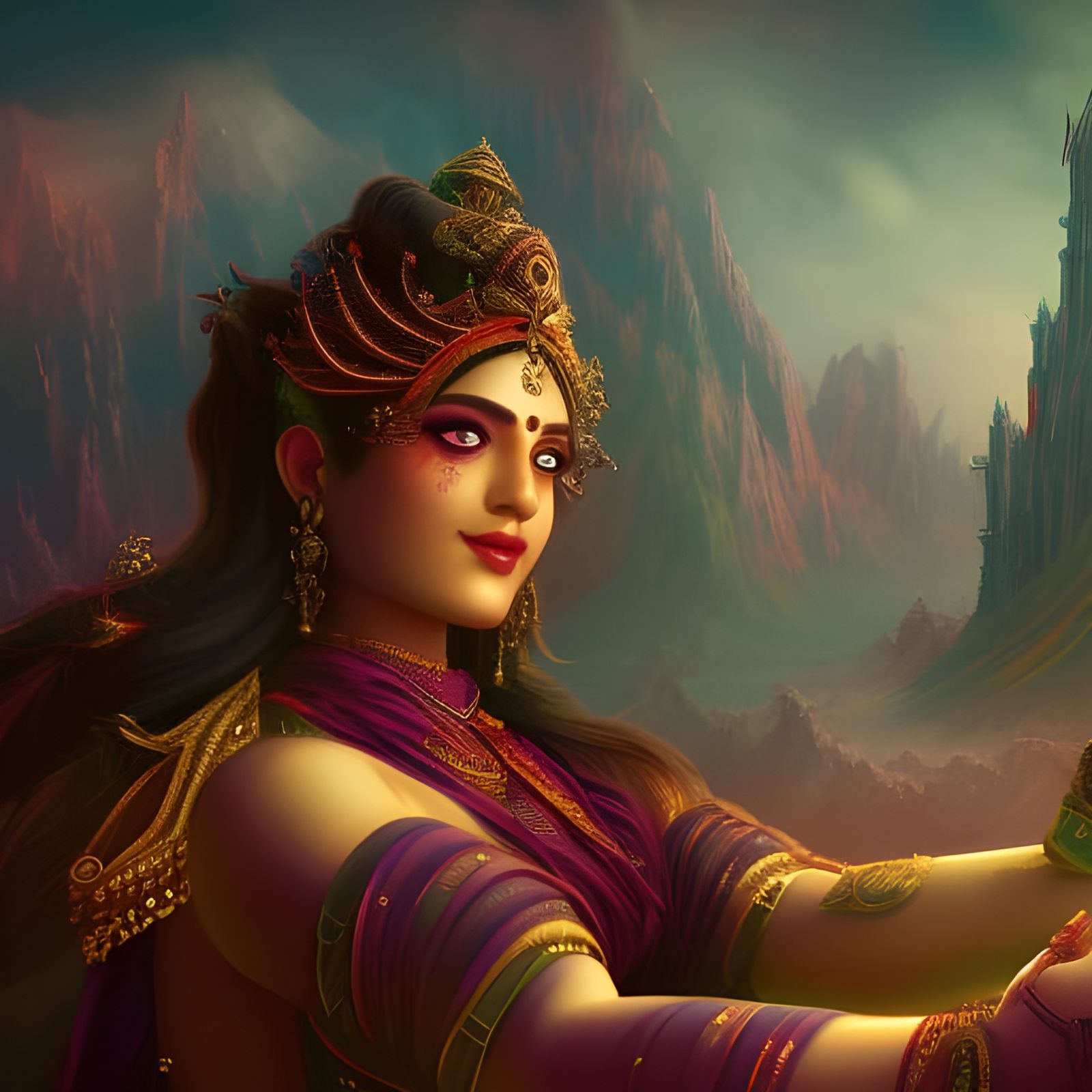 devi takes a selfie - AI Generated Artwork - NightCafe Creator