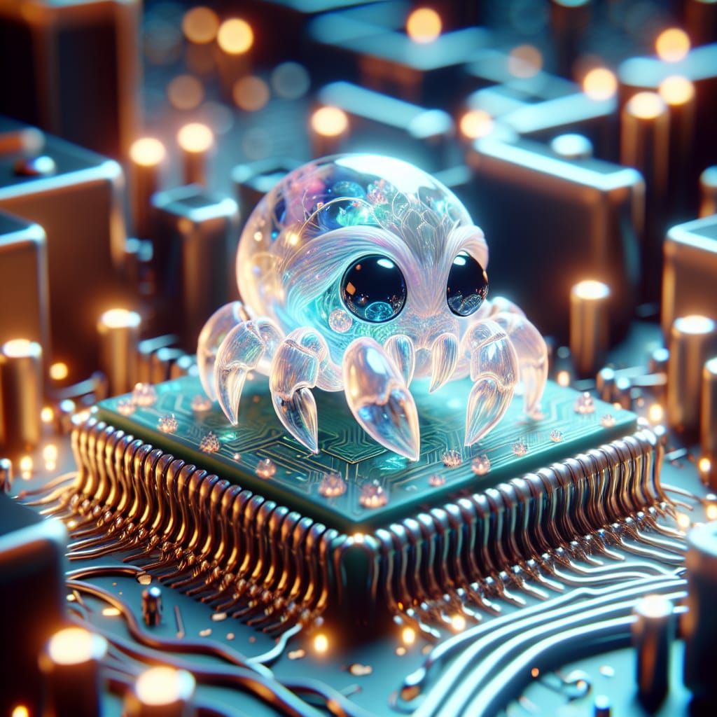 Adorable Cyber Spider - AI Generated Artwork - NightCafe Creator