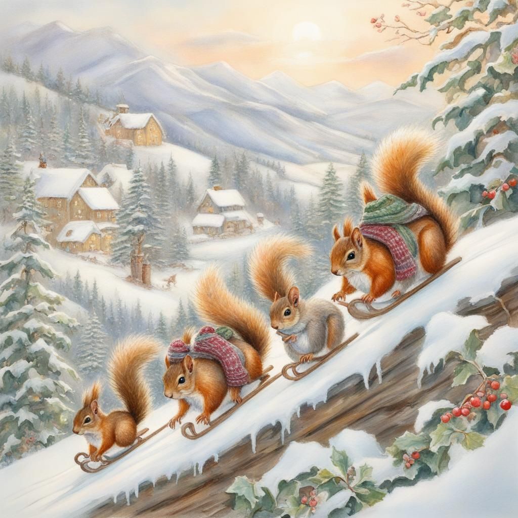 squirrels - AI Generated Artwork - NightCafe Creator