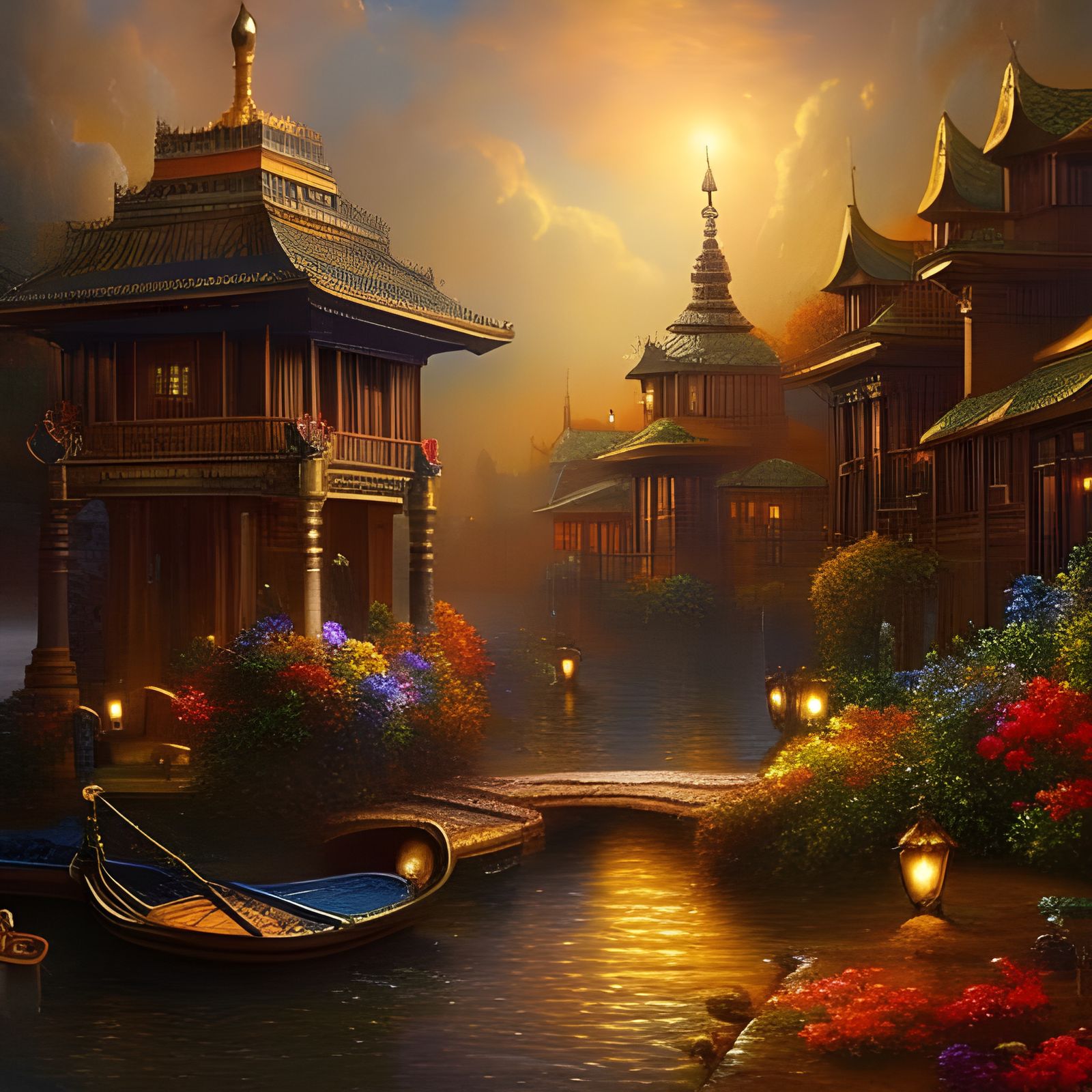 Asian Landscape - AI Generated Artwork - NightCafe Creator