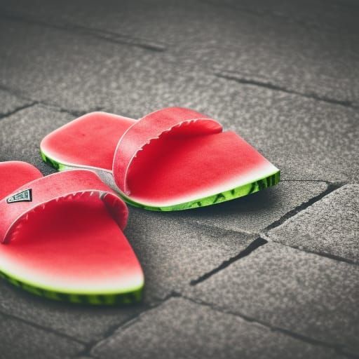 Watermelon (cursed flip-flops variant) - AI Generated Artwork ...
