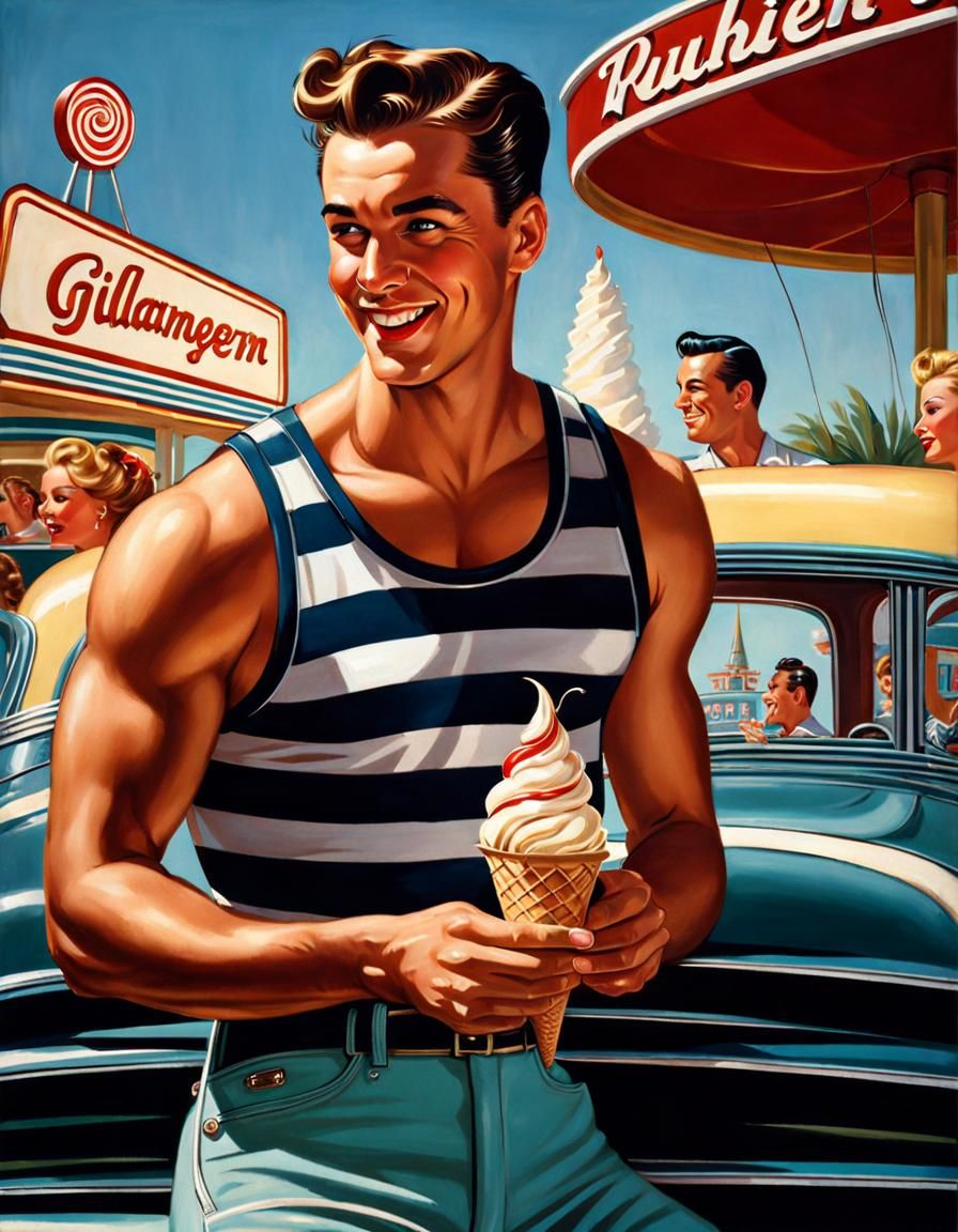 Retro Guy #4 - AI Generated Artwork - NightCafe Creator