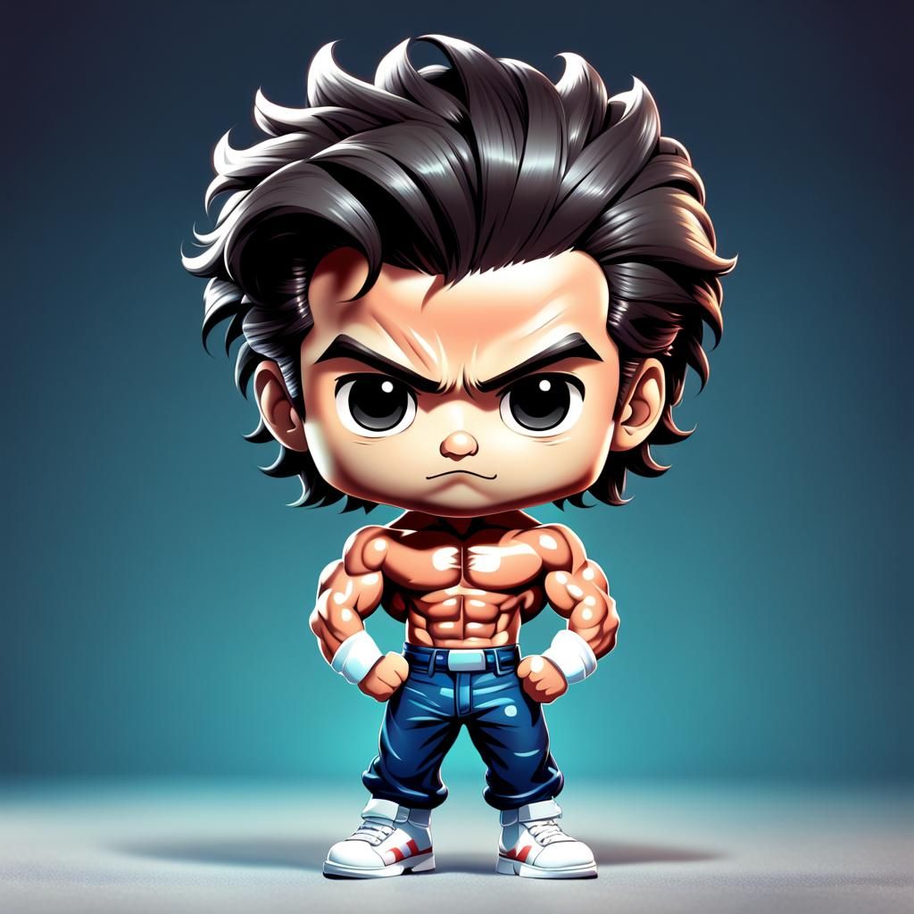 A chibi muscular man - AI Generated Artwork - NightCafe Creator