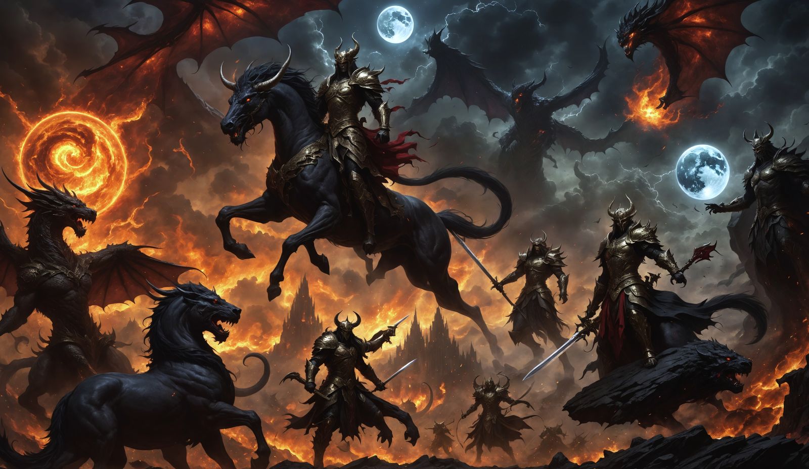 Cosmic Clashes: Divine Entities Unleash Mythic Pow... - AI Art