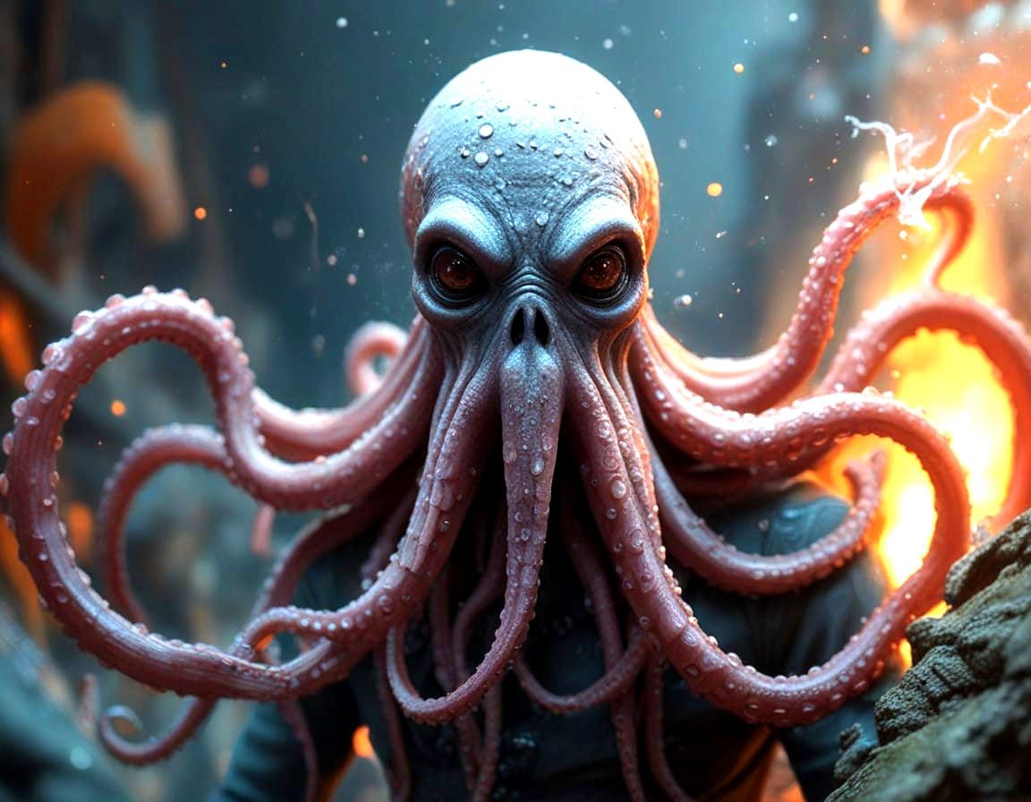 Octopus Man Guard - Octopus Man Defends the Realm