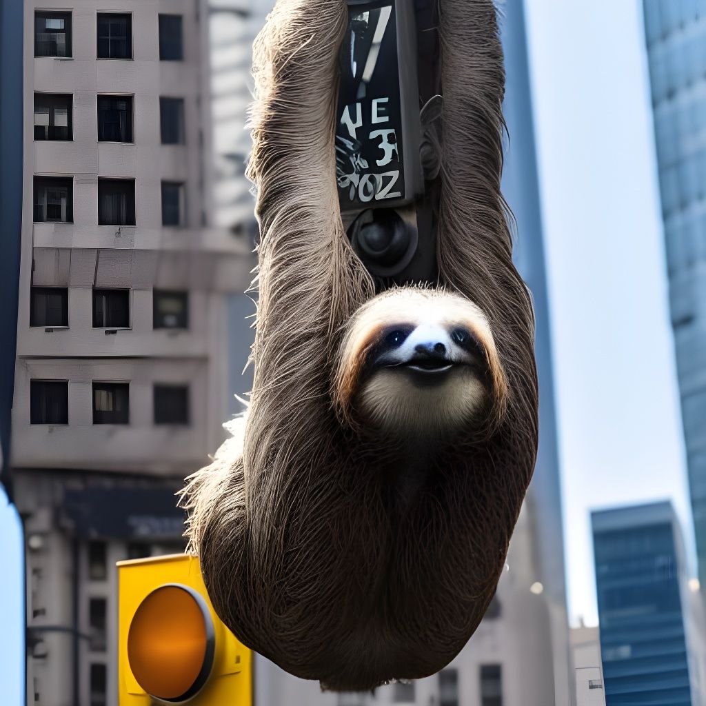 New York sloth - AI Generated Artwork - NightCafe Creator