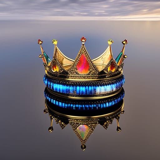 Crown made of Iridescent Obsidian - AI Generated Artwork - NightCafe ...