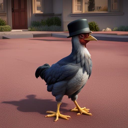 Suburban Spy Chicken - AI Generated Artwork - NightCafe Creator
