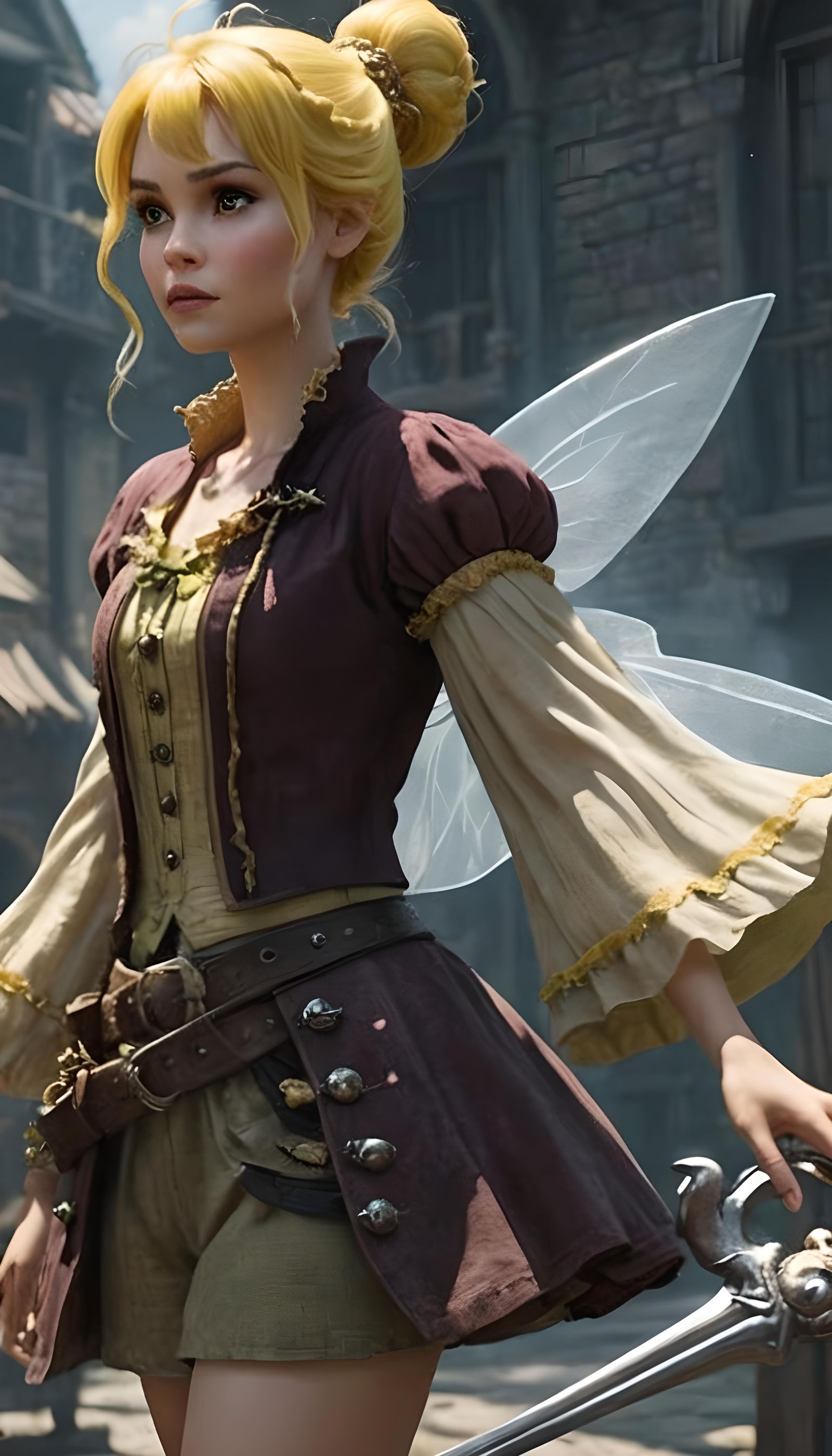 Tinker Bell as Elizabeth Swann - AI Generated Artwork - NightCafe Creator