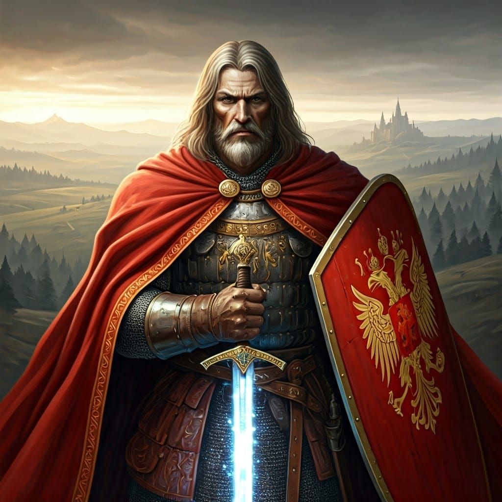 The Slavic knight - Medieval Slavic Warrior in Ornate Armo...