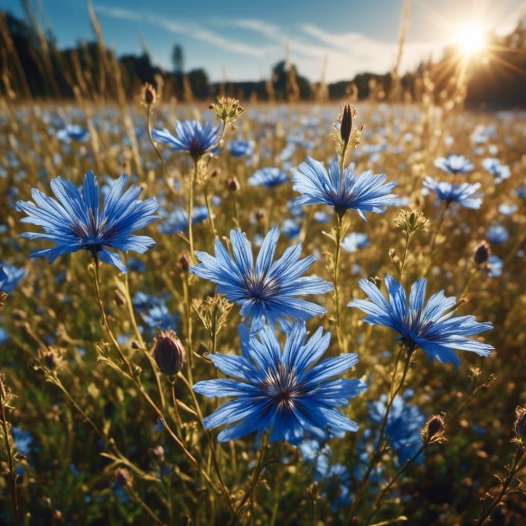 Wild Chicory - AI Generated Artwork - NightCafe Creator