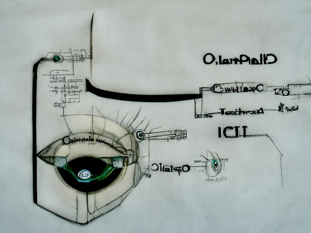 Cybernetic ocular implant installation diagram. CAD drawing. - AI ...