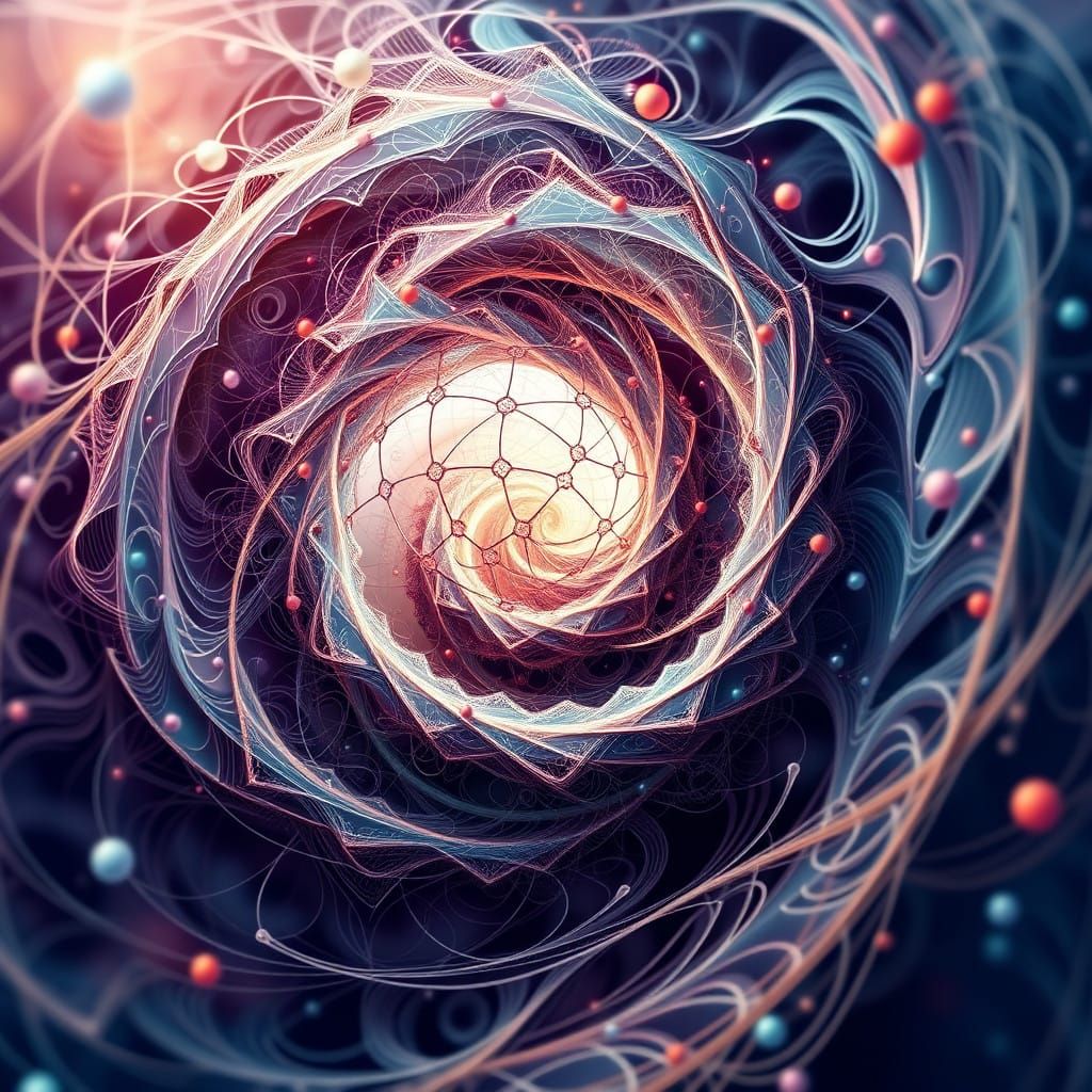 Fractal Vortex in Cyberpunk Aesthetic - AI Art