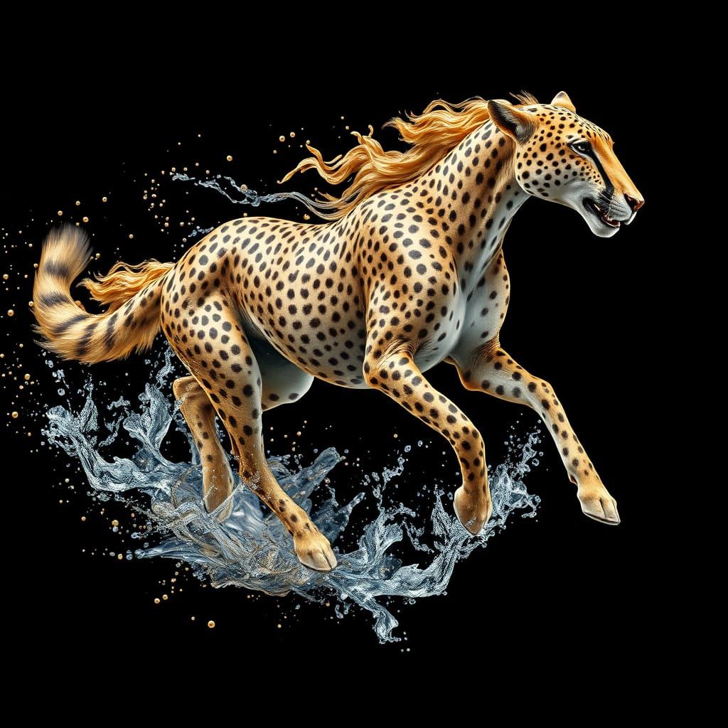 /imagine "Create a dynamic and realistic depiction of a cheetah made ...