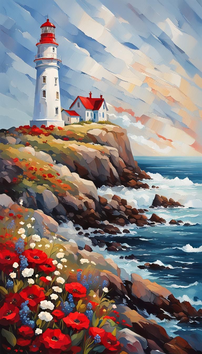 Lighthouse Haven - AI Generated Artwork - NightCafe Creator