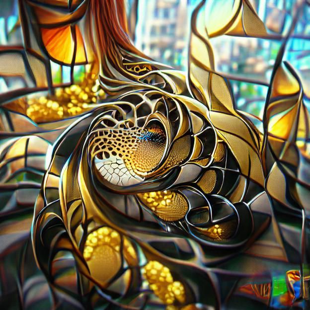 Fractal Fusion Experiment 028 - AI Generated Artwork - NightCafe Creator