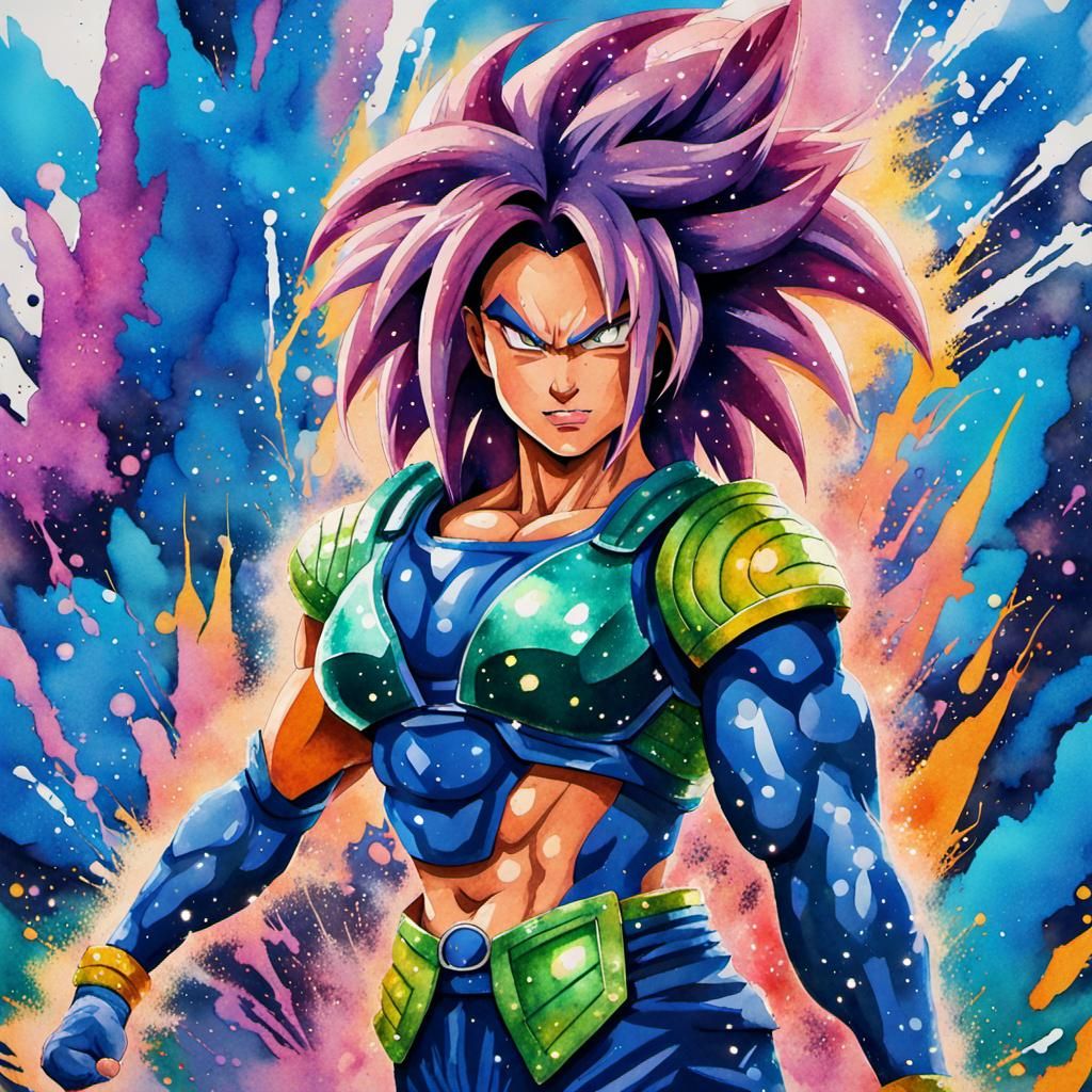 Super Saiyan Purple Goddess - AI Generated Artwork - NightCafe Creator