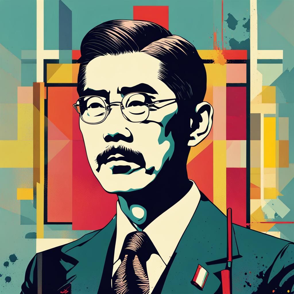 A pop art portrait of Hirohito - AI Generated Artwork - NightCafe Creator