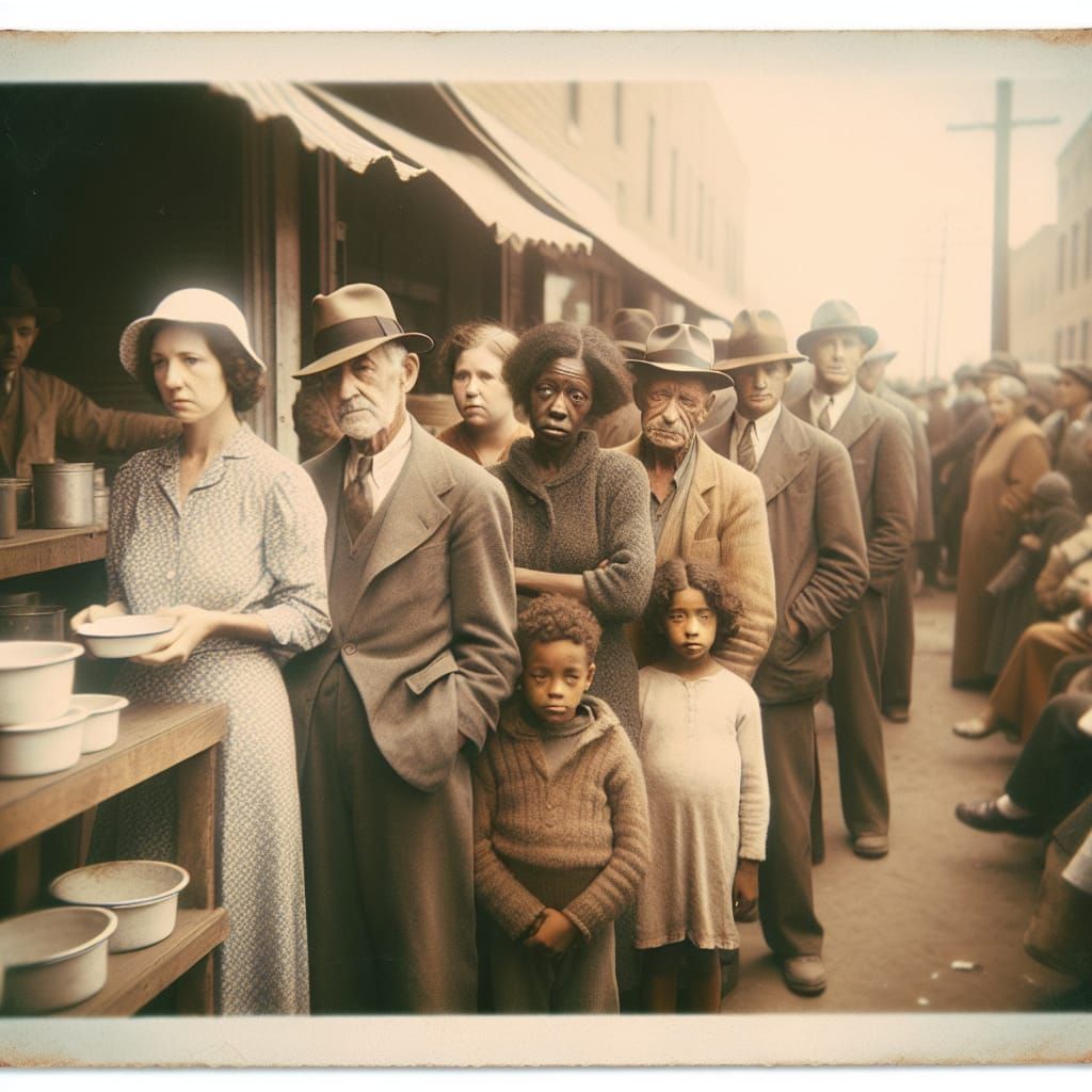 Art by Dorothea Lange, historical event, 1930s Great Depression ...