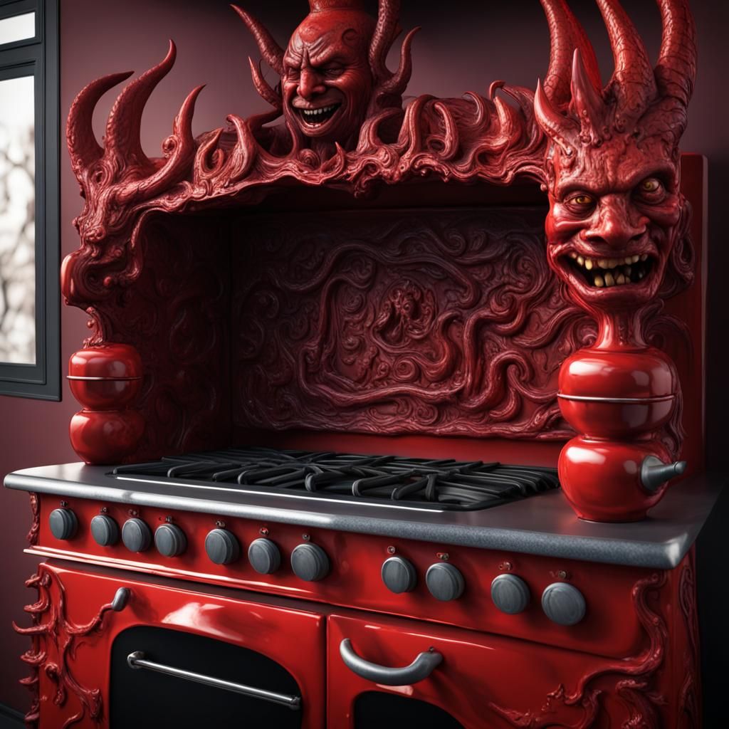 Stove From Hell! - AI Generated Artwork - NightCafe Creator