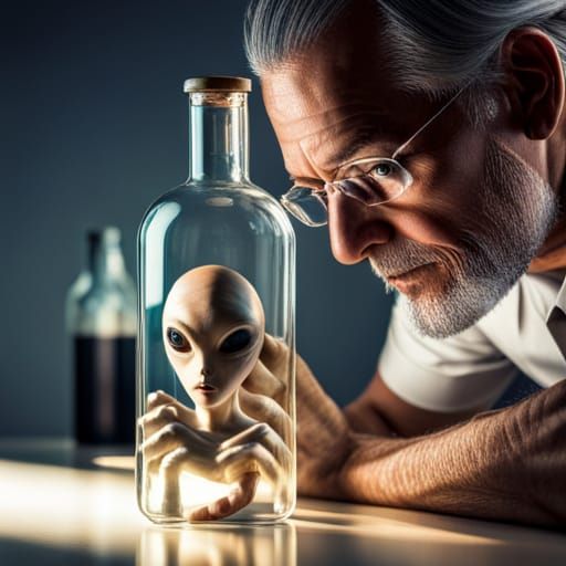 That Poor Wee Alien!! - AI Generated Artwork - NightCafe Creator