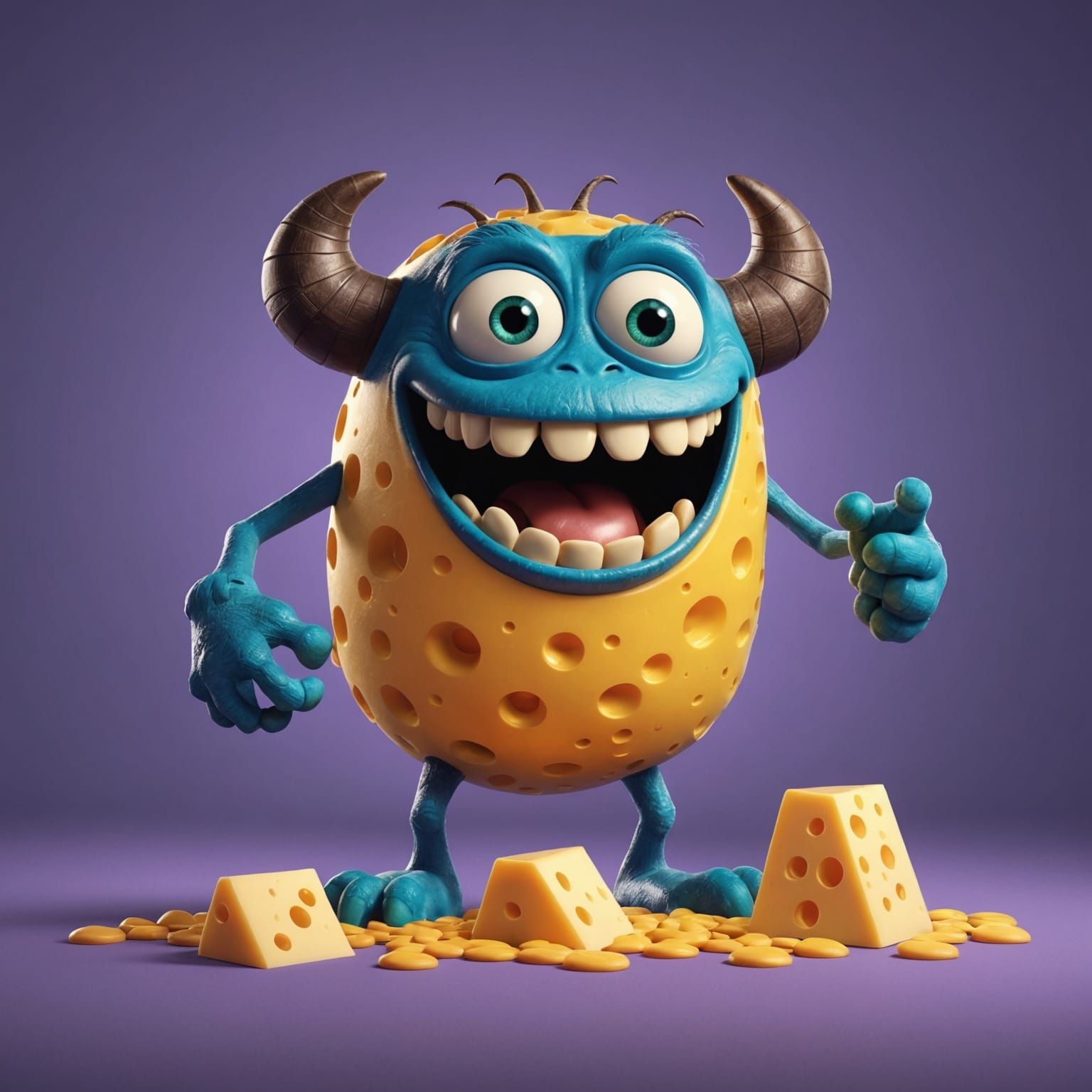 Cheese Monster - AI Generated Artwork - NightCafe Creator