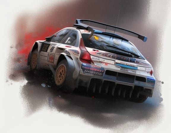 rallycross car renault front perspective - AI Generated Artwork ...