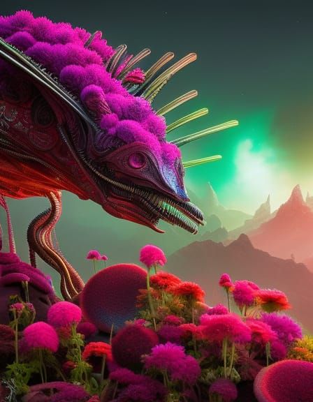 Camouflage in an alien world - AI Generated Artwork - NightCafe Creator