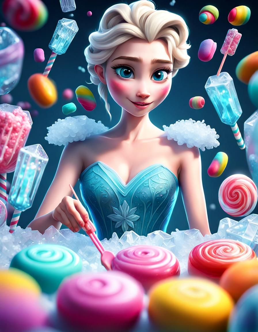 Let's elsa cooking - AI Generated Artwork - NightCafe Creator