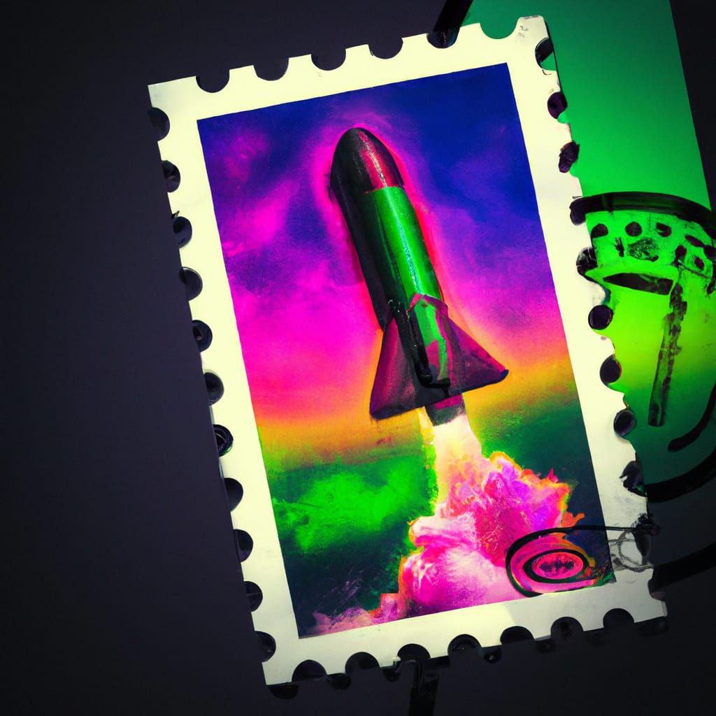 Postage stamp Daily Challenge - AI Generated Artwork - NightCafe Creator