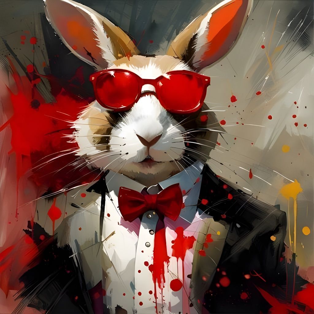 Professor rabbit #2 - Professor Rabbit with Oversized Glasse...