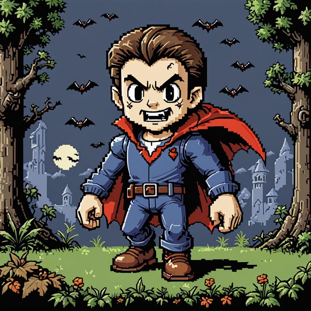 Another vampire hero on GameBoy Color - AI Generated Artwork ...