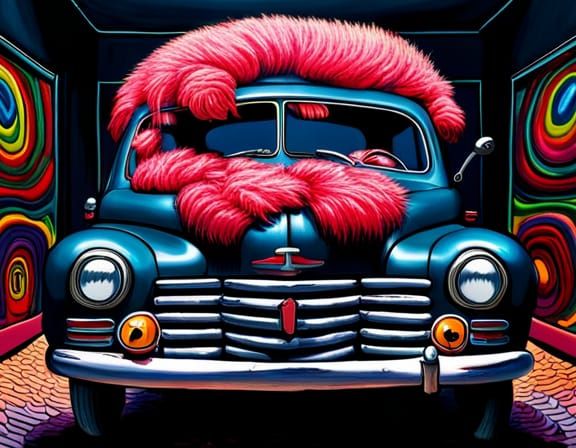 fluffy car - AI Generated Artwork - NightCafe Creator