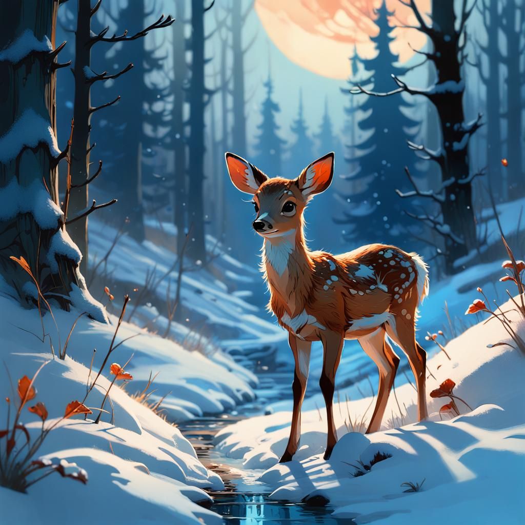 Fawn Night - AI Generated Artwork - NightCafe Creator