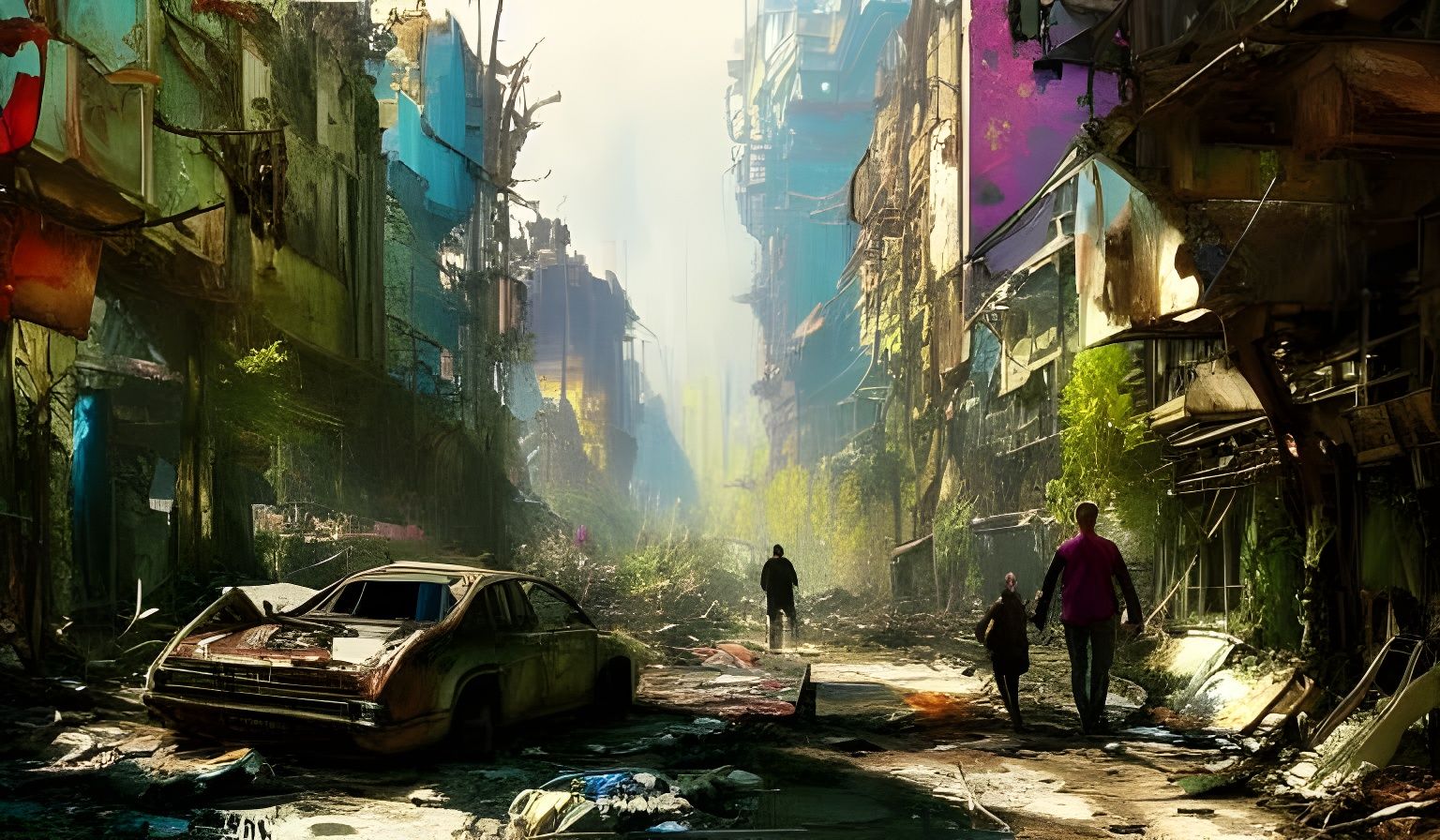 Post-apocalypse - Life goes on - AI Generated Artwork - NightCafe Creator