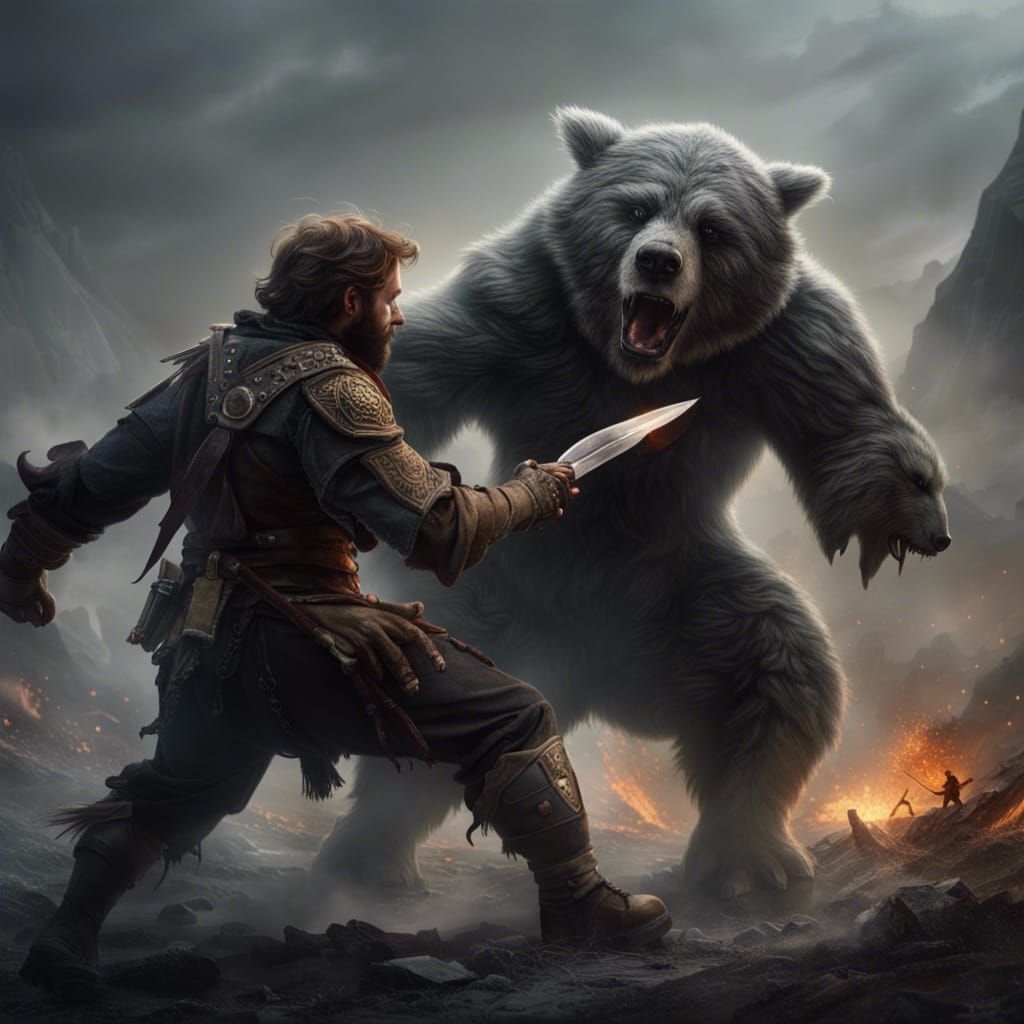 Human ranger fighting a mutant - AI Generated Artwork - NightCafe Creator