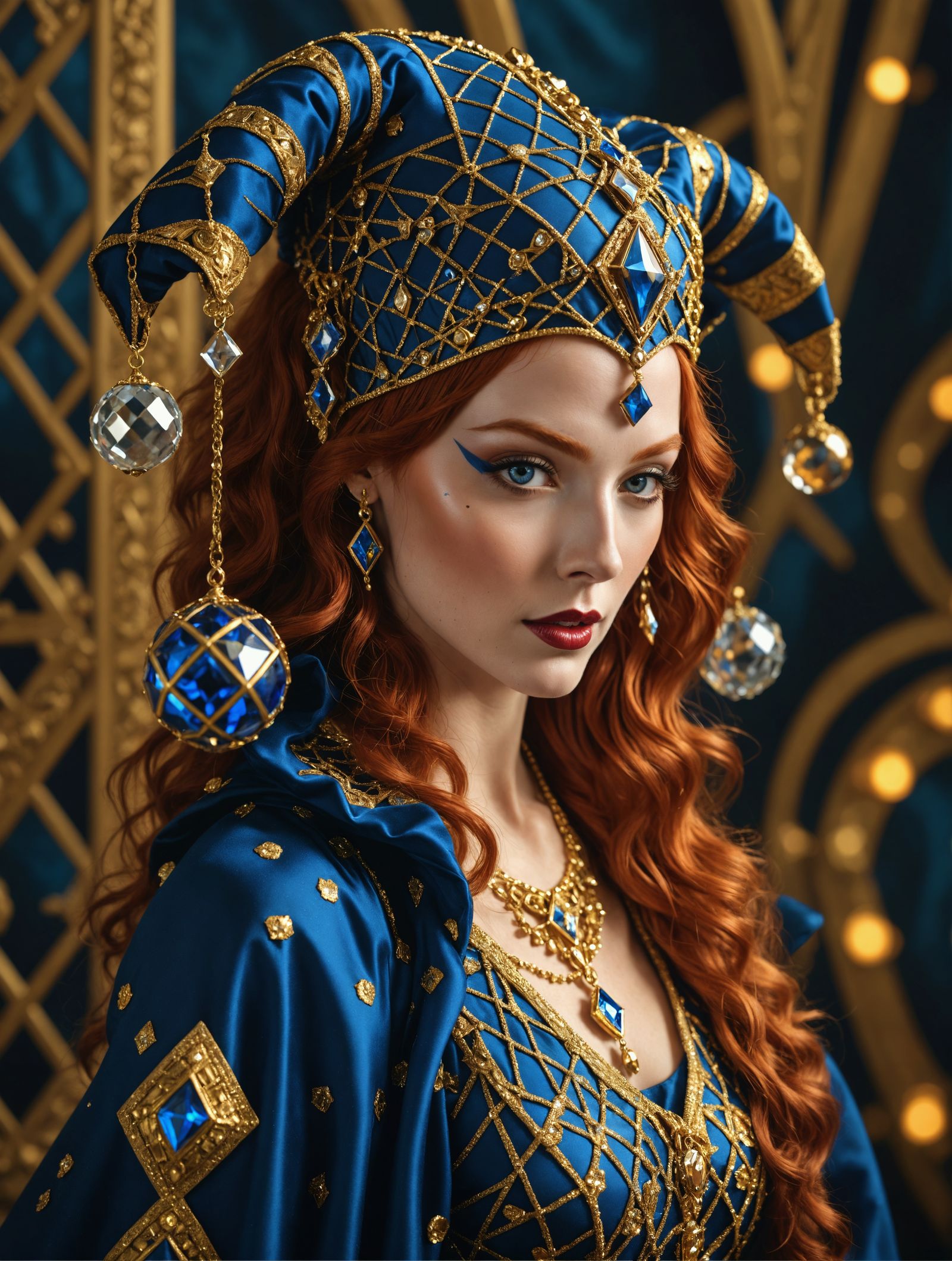 Evolution of the Jester - Epic Tarot Card Art of a Redhead J...