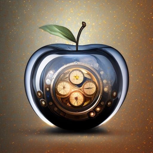 “Study - Steampunk Apple à la Surrealism #16” - AI Generated Artwork ...